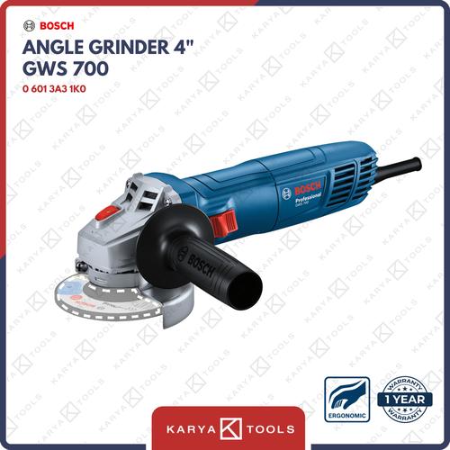 Jual Bosch GWS 700 Mesin Gerinda 4" / Angle Grinder Set Handle ...
