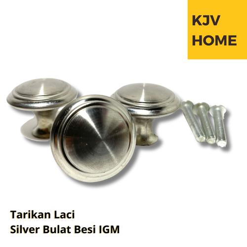 Jual Tarikan Laci Knop Silver Bulat Besi / Knob Besi / Handle Handel ...