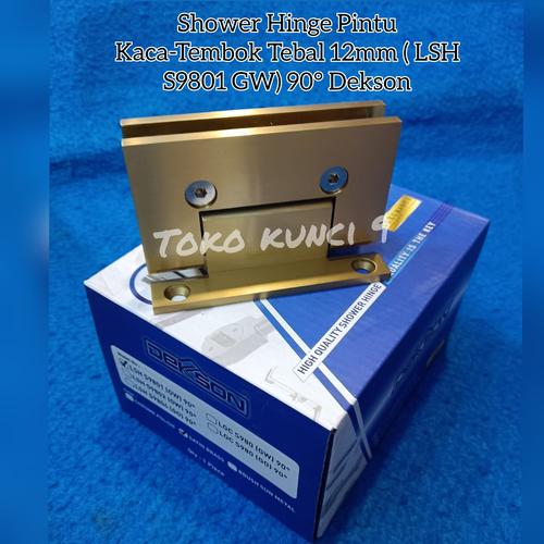 Jual Shower Hinge Dekson LSH S9801 GW 90° / Engsel Pintu Kaca - Tembok ...