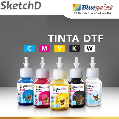 Jual Tinta Sablon Digital DTF Direct To Film Ink 100 ml Blueprint CMYKW ...