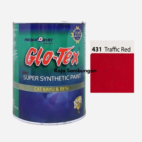Jual Cat Kayu Besi Glotex 431 Traffic Red Merah 1 kg Super Synthetic ...