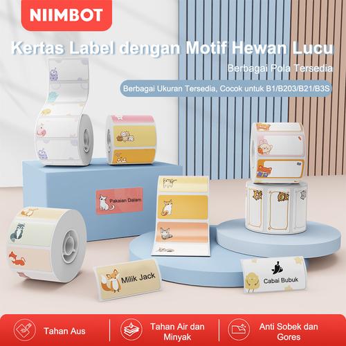 Jual Niimbot B1/B21/B3S/B203 Kertas Label Termal Tahan Air Tahan Minyak ...
