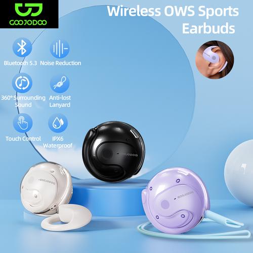 Jual GOOJODOQ Sports Earhook OWS TWS Bluetooth 5.3 Spherical Case Touch ...