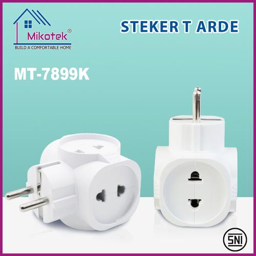 Jual Steker T Multi Mikotek / Steker T Datar 4 Lubang Colokan MT-7899K ...