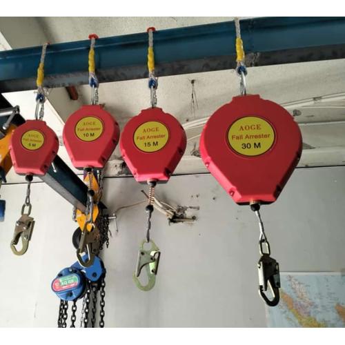 Jual Fall Arrester AOGE 5,10,15,20,30 M Retractable Lifeline Safety ...