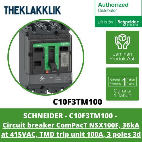 Jual SCHNEIDER - C10F3TM100 - Circuit breaker ComPacT NSX100F, 36kA at ...