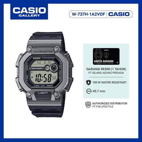 Promo Casio Jam Tangan Pria W-737H-1A2VDF Digital Original Black ...