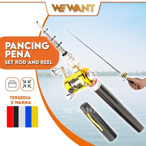 Promo Paket Pancingan Lengkap Pen Joran Fishing Rod Pulpen Reel Simple ...
