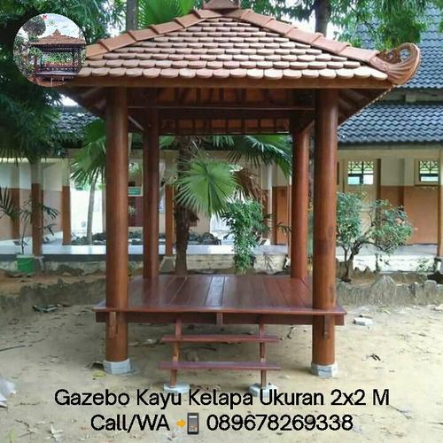 Promo Gazebo ukuran 2 x 2 m saung taman gazebo kayu kelapa - Kab. Bogor ...
