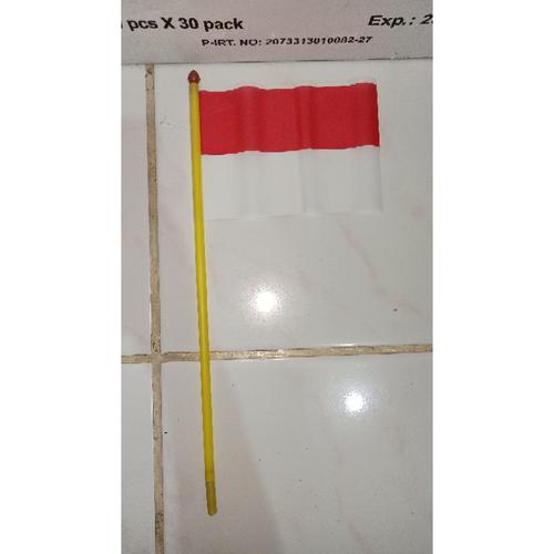 Jual isi 20pcs Bendera HUT RI 17 agustus Bendera plastik merah putih ...