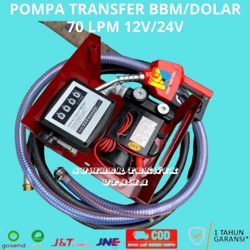 Jual Pompa Solar Pompa Transfer BBM Flow Meter Solar/Oli DC 24V 70Lpm ...