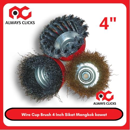 Jual Wire Cup Brush 4 Inch Sikat Gerinda Mangkok Kawat Besi 4" - Steel ...