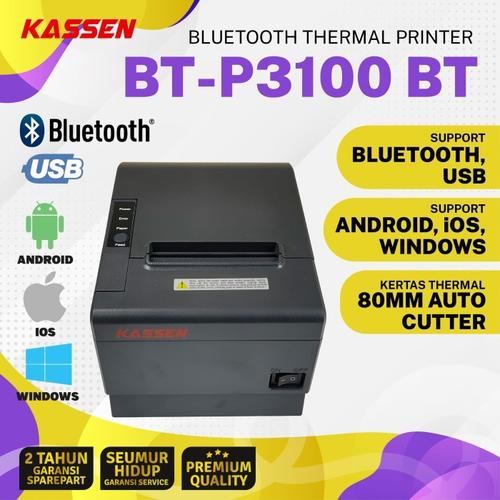 Jual Printer Thermal Struk Kasir 80mm KASSEN BT-P3100 BT / BTP3100 BT ...