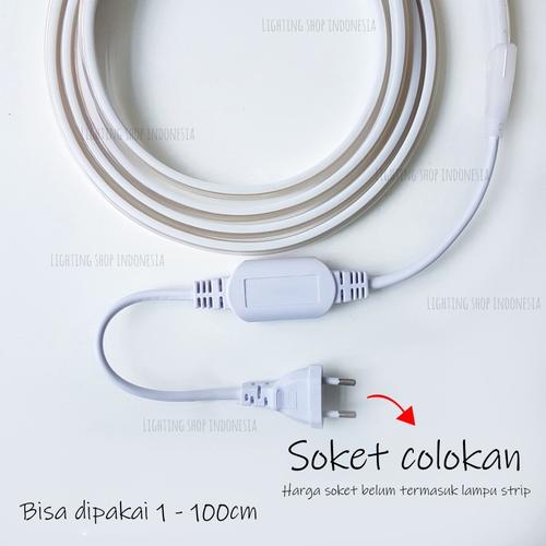 Jual Soket colokan lampu strip led COB 220V untuk dotless saklar on off ...