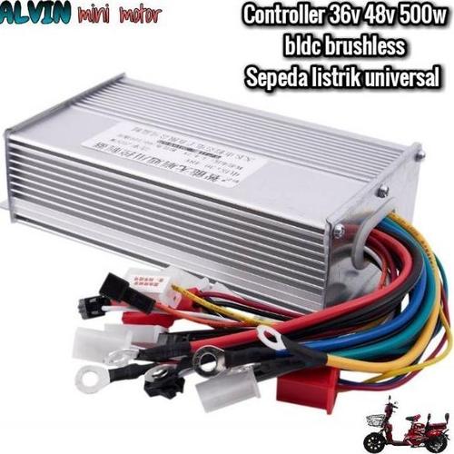 Jual Controller 36V 48V 500W Sepeda Listrik Bldc Brushless Universal ...
