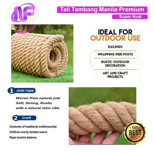 Jual Tali Tambang 10mm 12mm 14mm Tambang Manila Rami Goni Bahan Serat ...