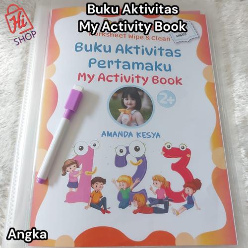 Jual CUSTOM Seri Angka Nama Foto FREE Buku Aktivitas Anak Activity Book ...