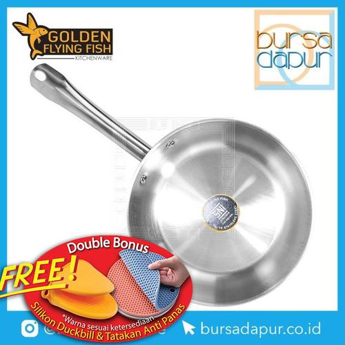 Jual Golden Flying Fish Stainless Steel Fry Pan Hardened 26 cm ...