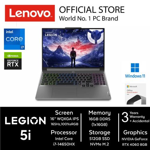 Promo Lenovo Legion 5i BXID Intel Core i7-14650HX 16GB 512GB RTX4060 16 ...