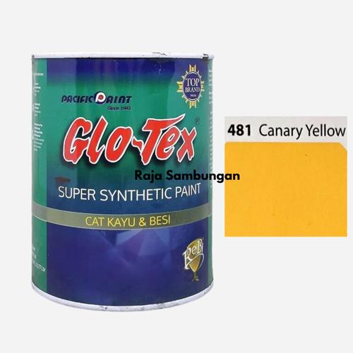 Jual Cat Kayu Besi Glotex 481 Canary Yellow Kuning 1 kg Super Synthetic ...
