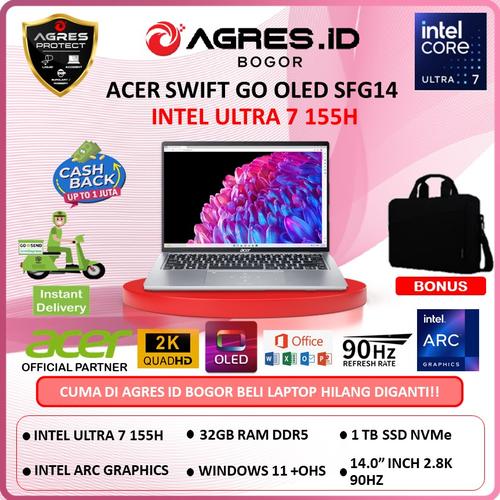 Jual Acer Swift Go Oled Sfg14 Ultra 7 155h 32gb 1tb Win11+Ohs 14.0 2.8K 90Hz Evo - +AKSESORIS ...