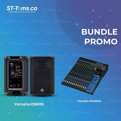Promo Yamaha Dual DBR15 with MG16XU DBR-15 Active Speaker Analog Mixing ...