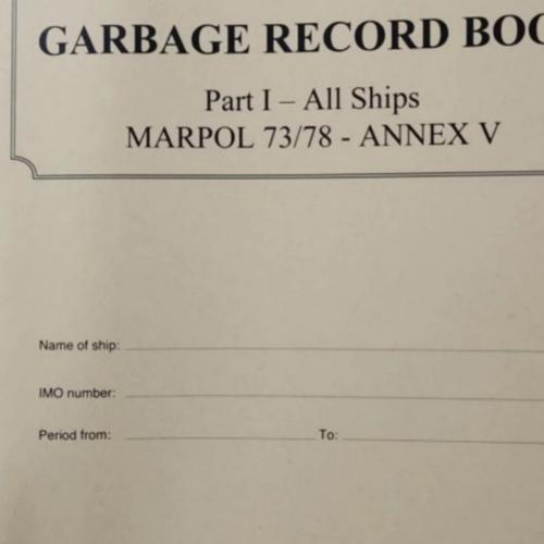 Jual Garbage Record Book Part 1 All Ships Buku Catatan Sampah ...
