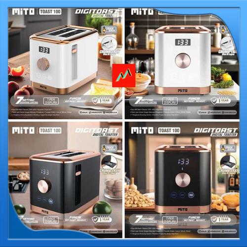 Jual Mito Toast 100 Digital Toaster Pemanggang Roti 7 Setting Browning ...