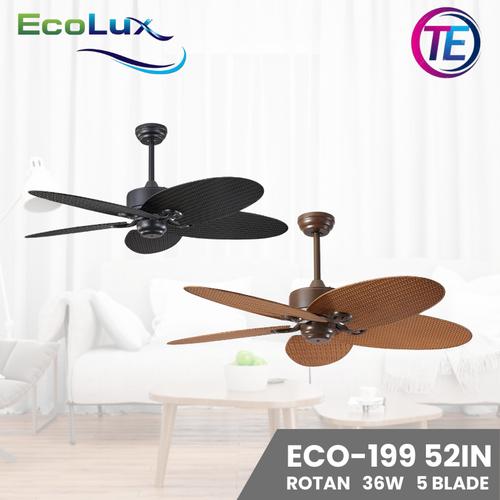 Jual TE Ecolux Eco-199-ROTAN Ecolux Kipas Angin Gantung / kipas angin ...