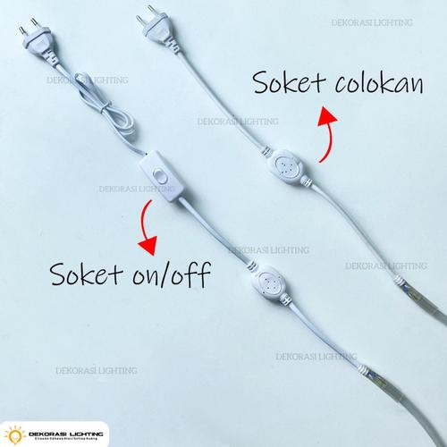 Jual Soket colokan lampu strip led 2835 - Soket + on/off - Jakarta ...