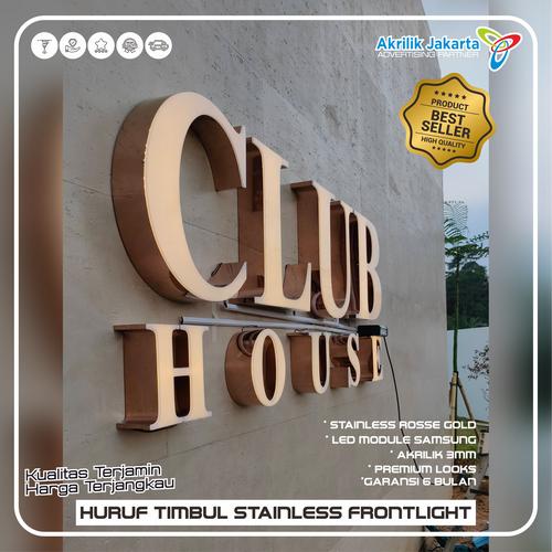 Jual Huruf Timbul stainless LED nyala depan / frontlight - Jakarta ...