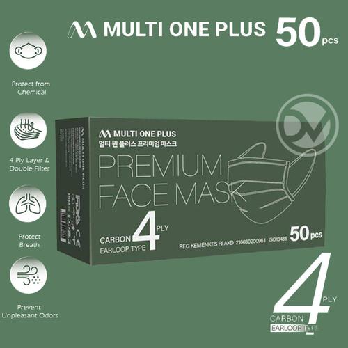 Jual Masker Earloop Carbon 4 ply Multi One Plus isi 50 - EARLOOP CARBON ...