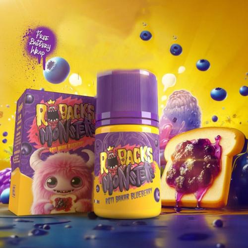 Jual Robacks Monster Roti Bakar Blueberry 60ML - Liquid Ro Backs Robaks ...