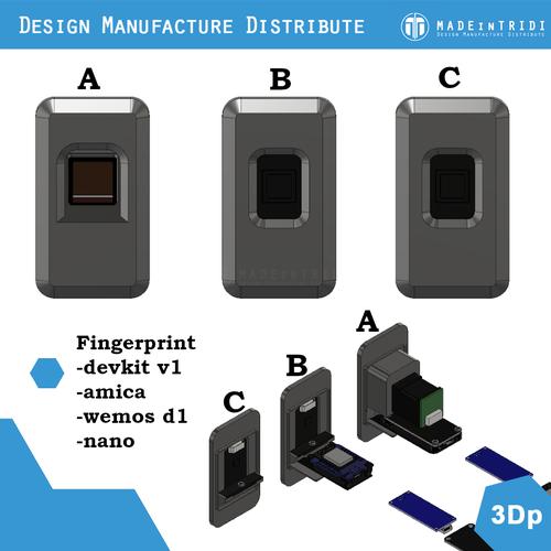 Jual Casing Wall Mount Fingerprint Reader Arduino nodemcu esp32 ...