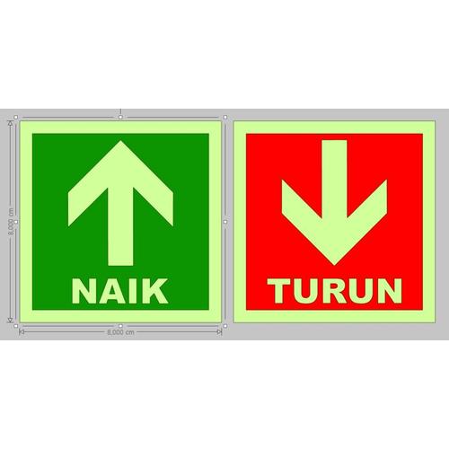 Jual RAMBU ARAH PANAH TANGGA 88 (GLOW IN THE DARK) - STICKER ONLY ...