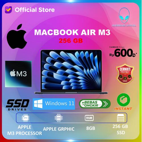 Promo IBOX Apple MacBook Air 13 M3 2024 13 Inch M3 Chip GPU 8C/10C 8GB ...