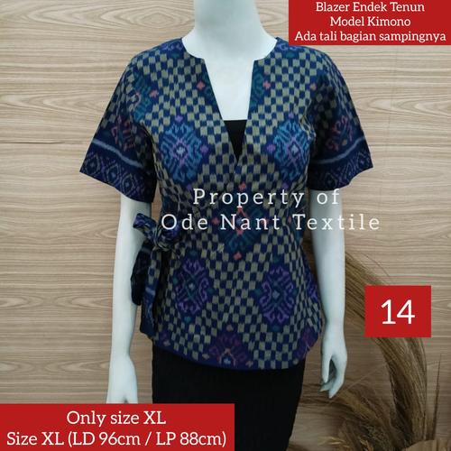 Jual blazer model kimono bahan endek tenun wanita ready to wear ...