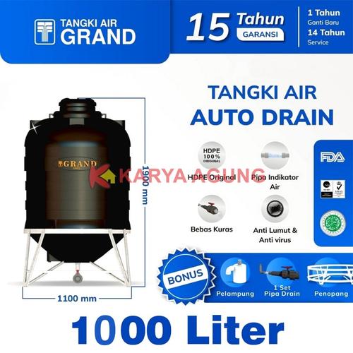 Jual Tandon / Tangki Air Tedmond GRAND Auto Drain 1000L Anti Lumut Anti ...