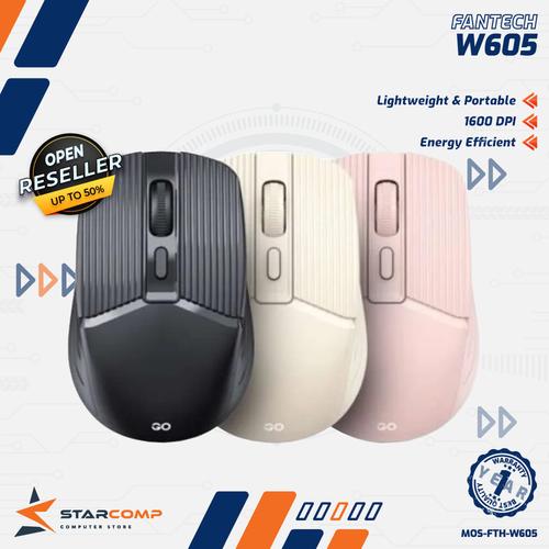 Jual Mouse Wireless Office FANTECH GO W605 2.4Ghz 1600DPI - Beige - Kab. Banyumas - Starcomp ...