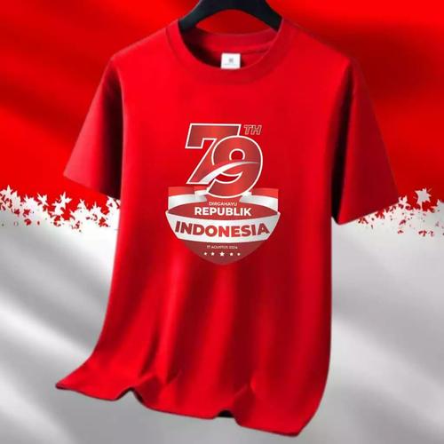 Jual Kaos HUT RI 79 17 Agustus 2024 Merah Putih Dirgahayu Indonesia Dewasa Pria dan Wanita ...