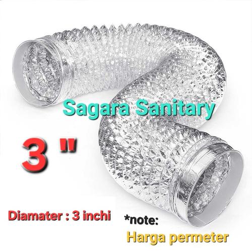 Jual Pipa cerobong asap 3 in tahan panas / selang exhaust 3" flexible duct - Jakarta Pusat ...