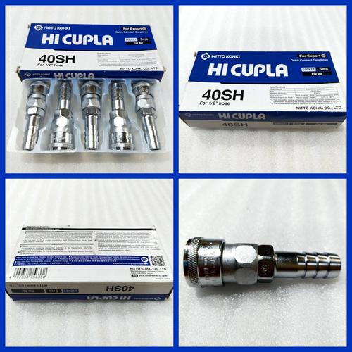 Jual NITTO KOHKI Hi Cupla 40SH Socket for 1/2" Hose Barb — Steel (Chrome Plated) Quick Coupler ...