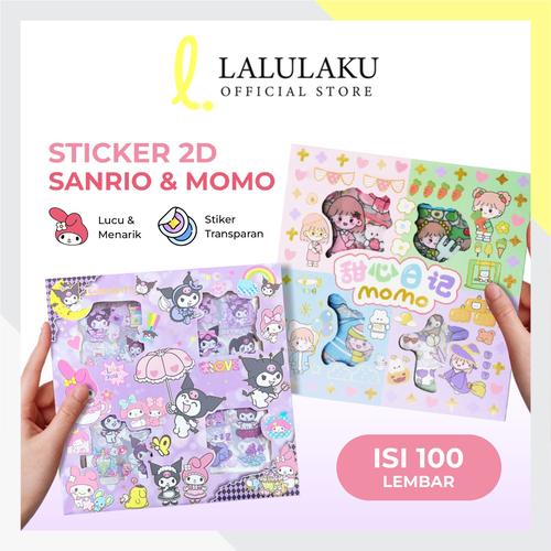 Jual Stiker 2D 100 Lembar Sticker Momo Kartun Korea Lucu Anti Air ...