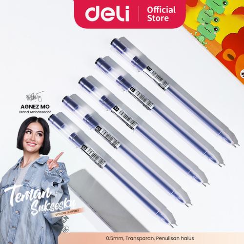 Jual Deli Gel Pen / Pulpen Gel 0.5mm Kapasitas Tinta 800 Meter EG67 ...