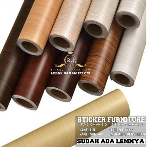Jual stiker kayu PVC pelapis furinture meja lemari anti air dan minyak ...
