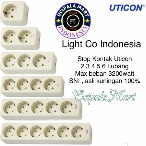 Jual Stop Kontak Arde Terminal Kuningan ASLI UTICON 1 2 3 4 5 6 Lubang - 1 LUBANG - Jakarta ...
