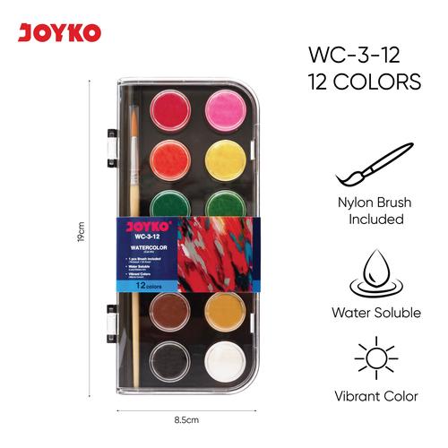 Jual Joyko Watercolor Set Cat Air Joyko Lukis Watercolour 36 48 Warna ...