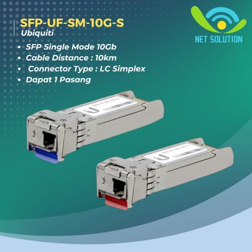 Jual UBIQUITI UF-SM-10G-S Unifi Fiber Single Mode 10G SFP+ Module BiDi ...