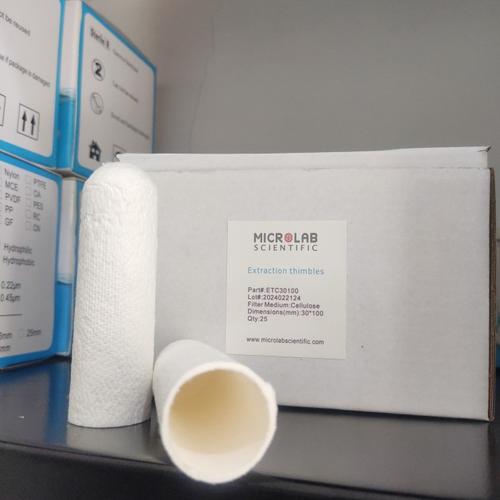 Jual (ECERAN) Extraction Thimble 30 x 100mm, Cellulose / Ekstraksi ...