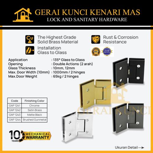 Jual PALOMA Engsel Shower Hinge Pintu Kaca Kamar Mandi Jepit Penjepit ...